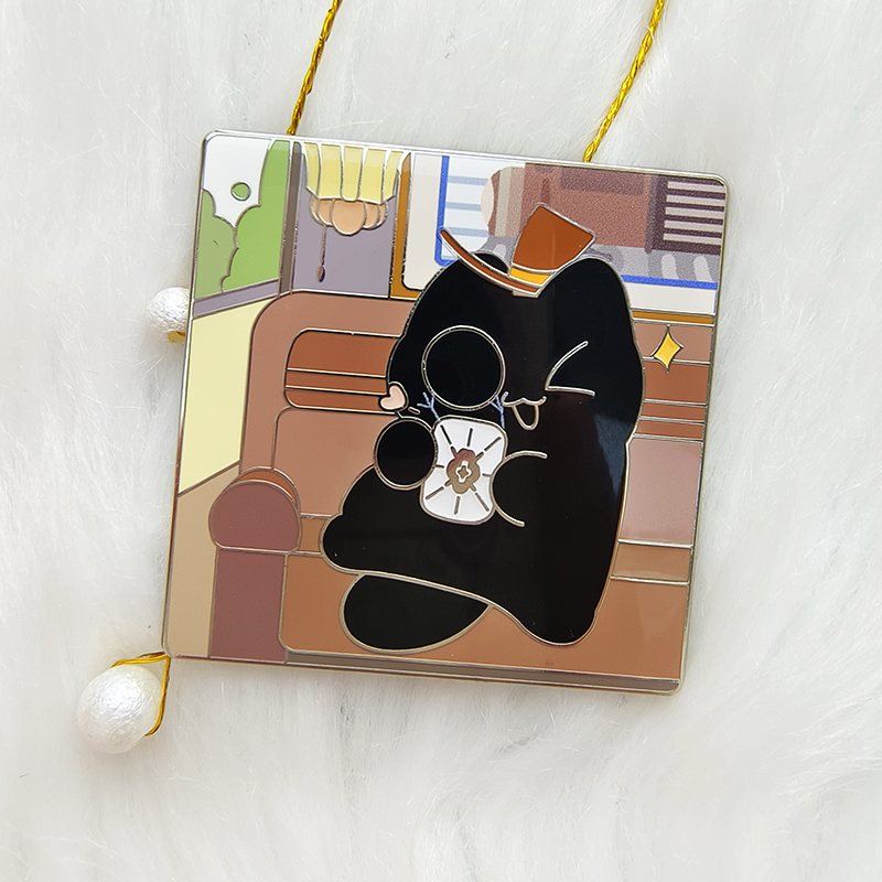 China Custom Black Cat Screen Printing Hard Enamel Pin Manufacturer and ...