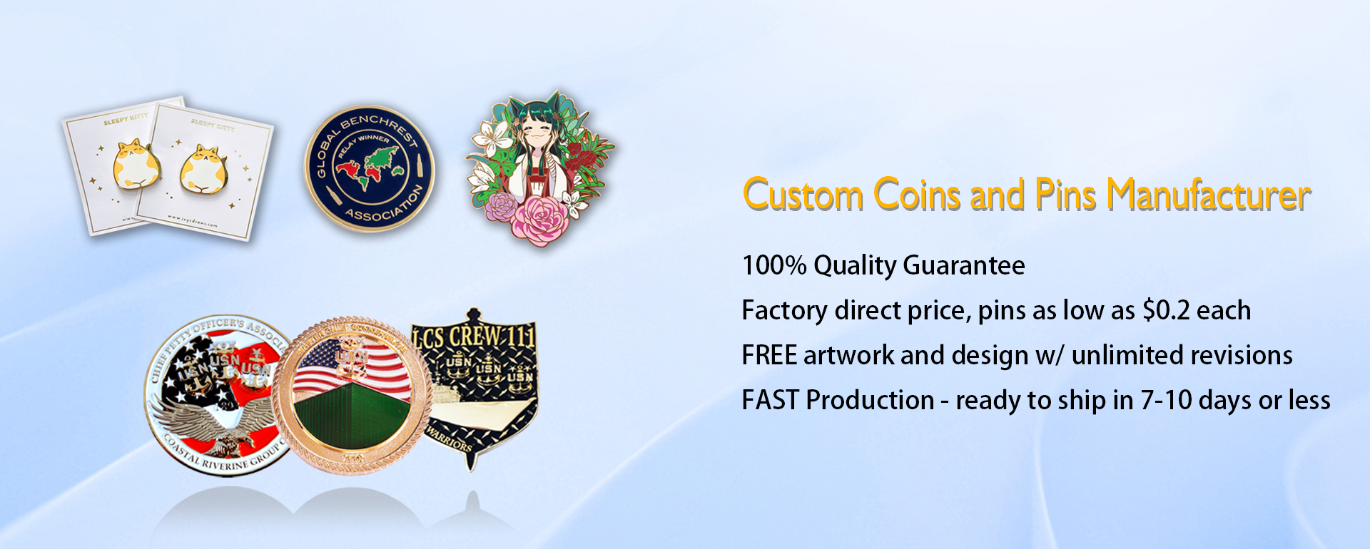 Custom enamel pins factory